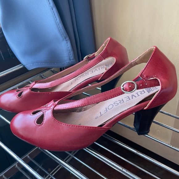 Rivers | Shoes | Rivers Red Leather Heel | Poshmark